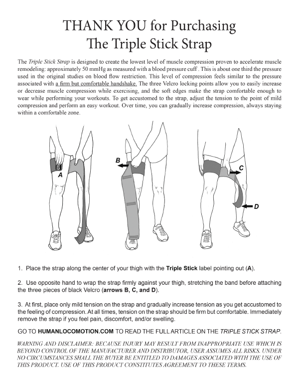 Product Instructions - Human Locomotion
